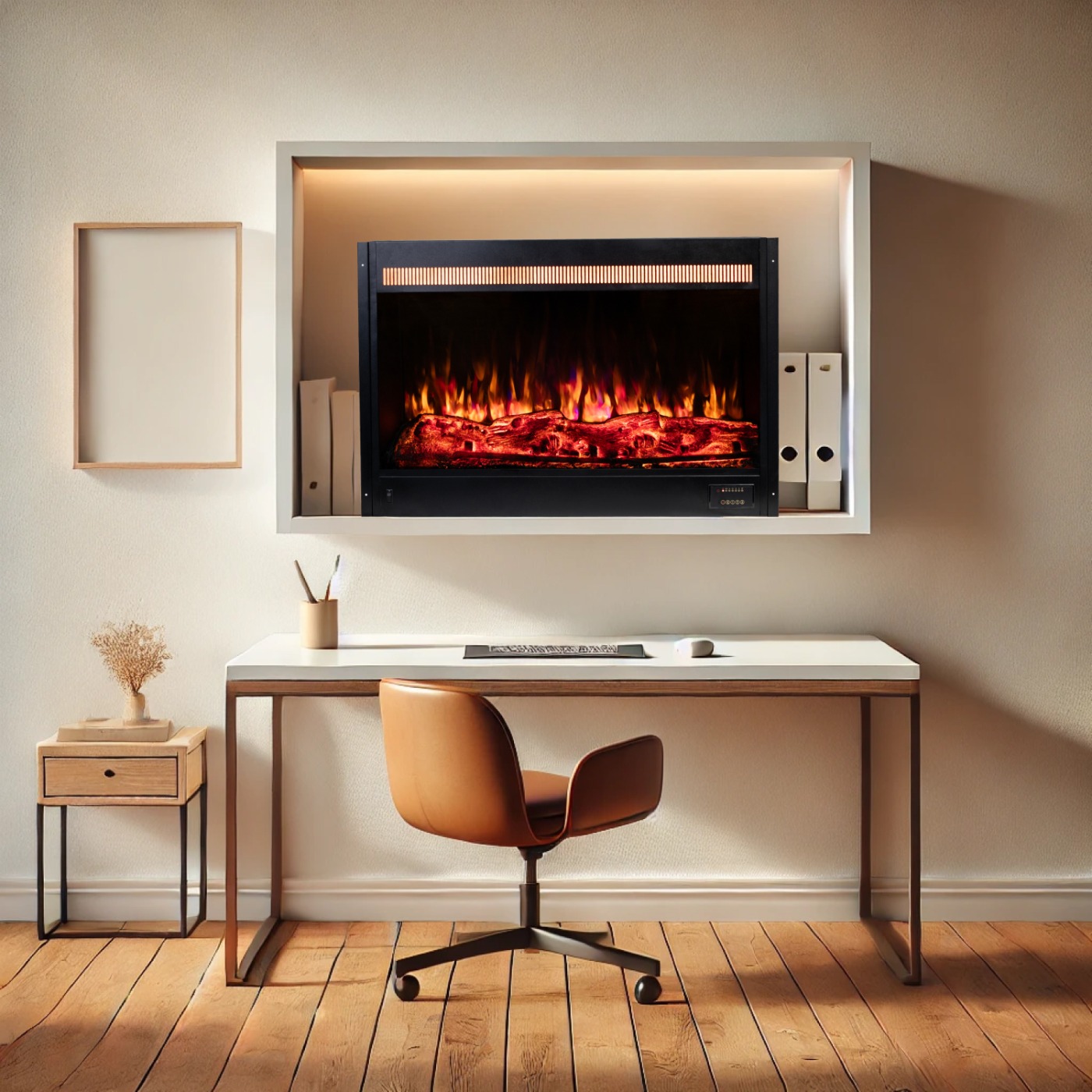 Buy Decorative Electric Fireplace - Wide, No Heat, Remote