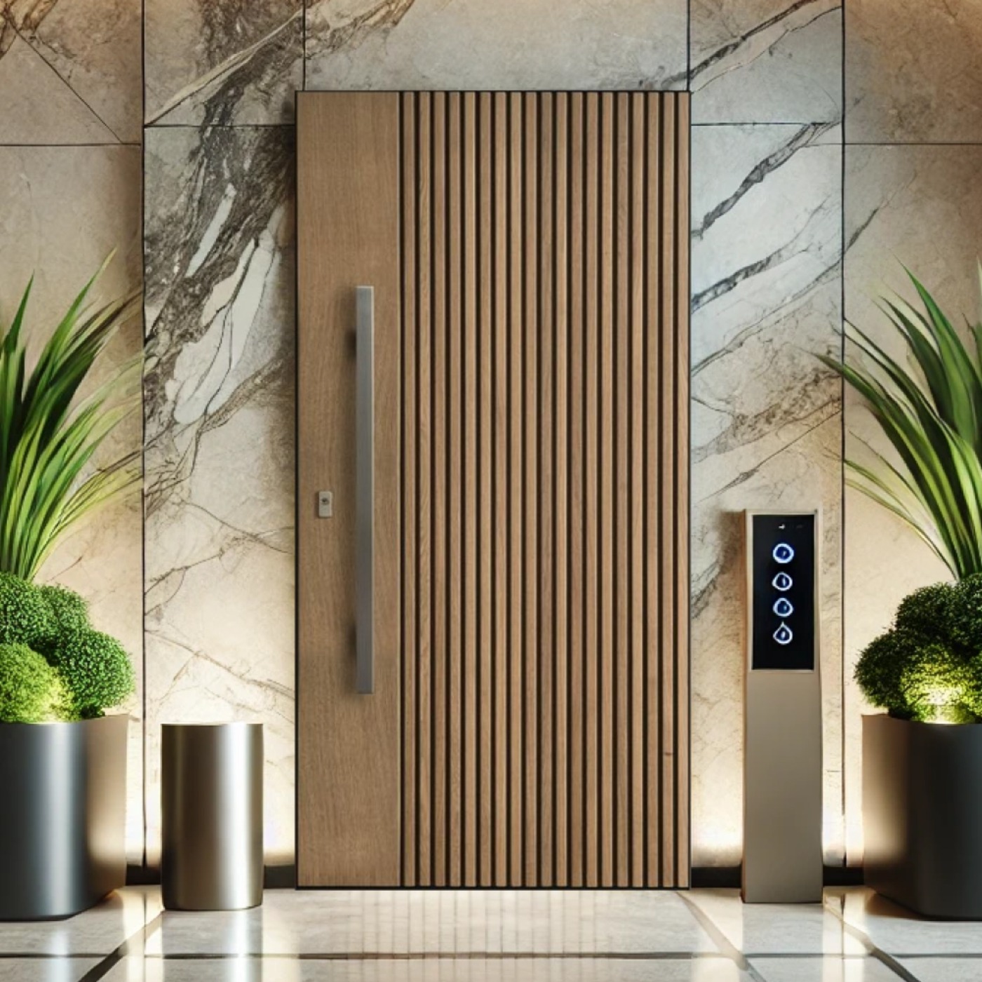 Buy Modern Wood Slat Door - Sleek & Stylish | The India Decor