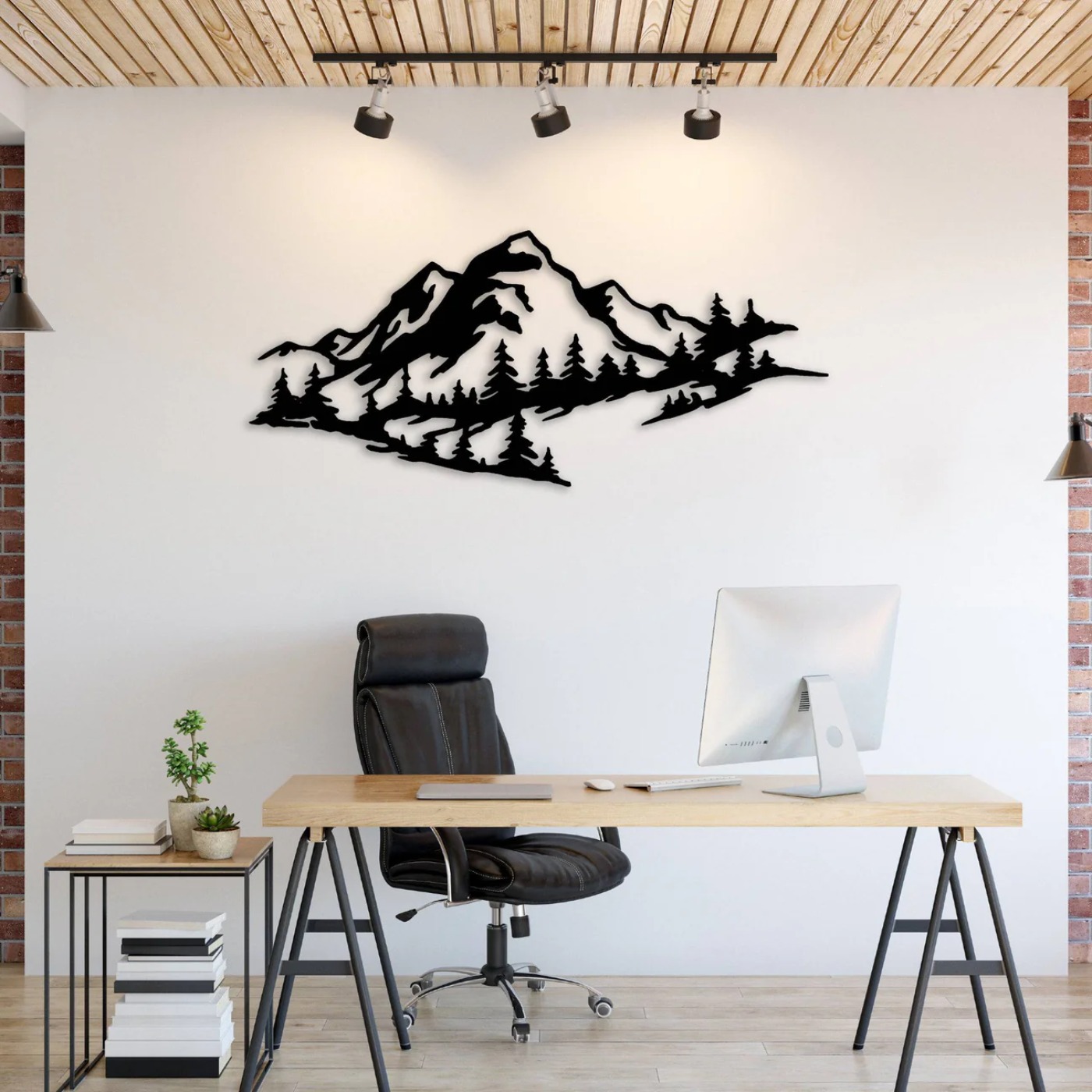 Buy Mountain Range View Metal Wall Art | The India Decor