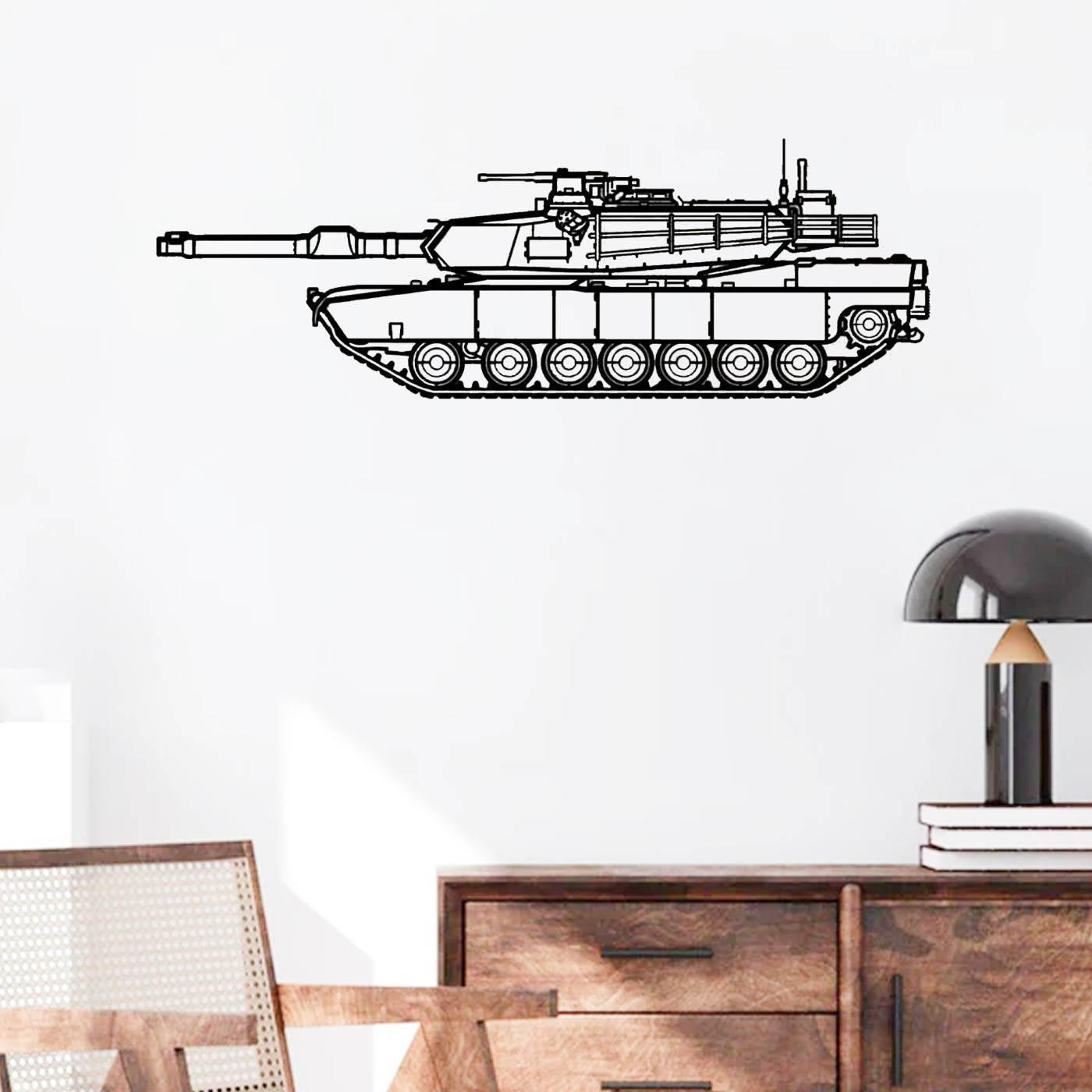 Buy M1A2 SEPv3 Abrams Silhouette Metal Wall Art | The India Decor