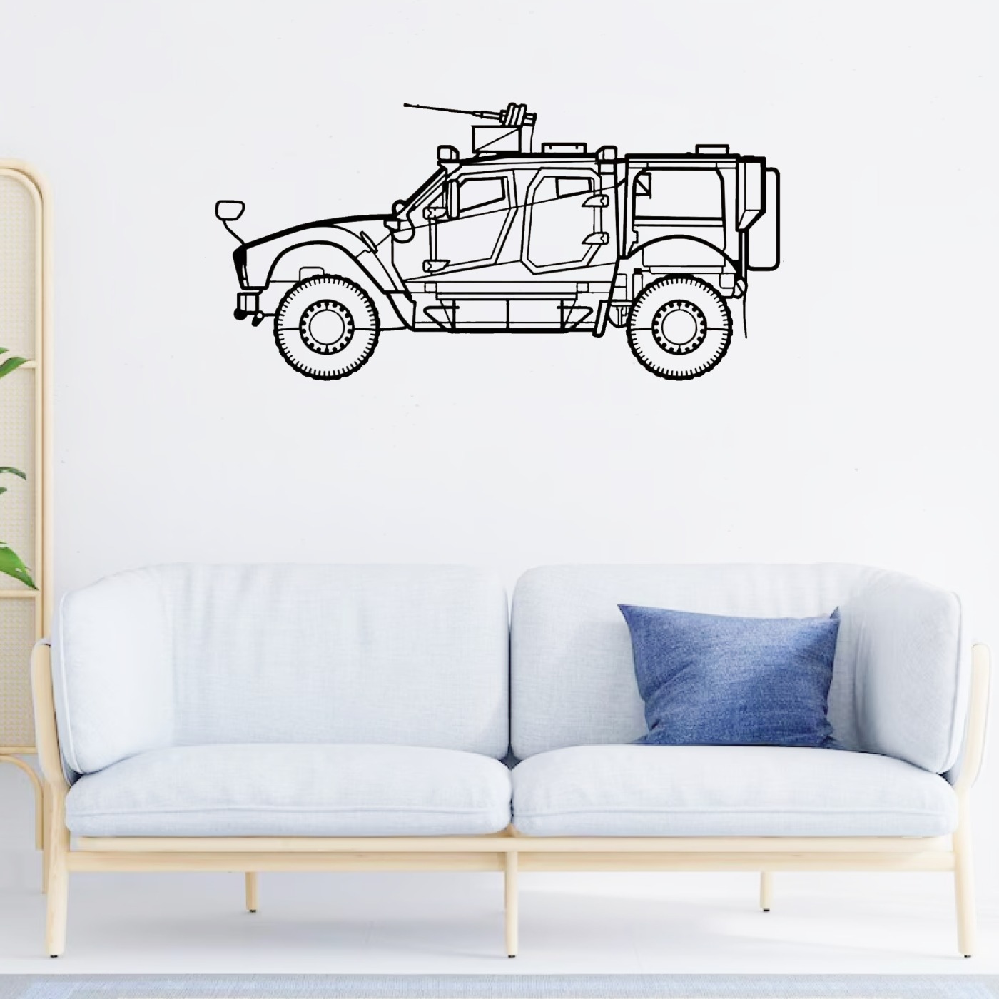 M-ATV MRAP Silhouette Metal Art – Armored Power | The India Decor