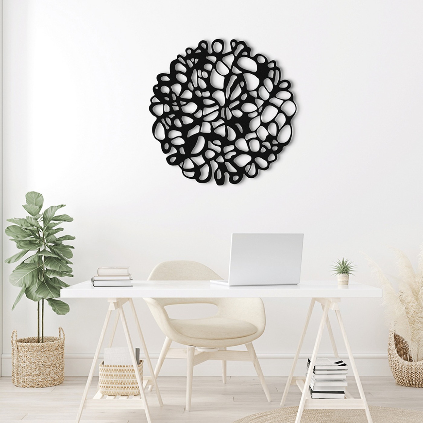 Buy Pebble Bloom Metal Wall Art - Elegant Design | The India Decor
