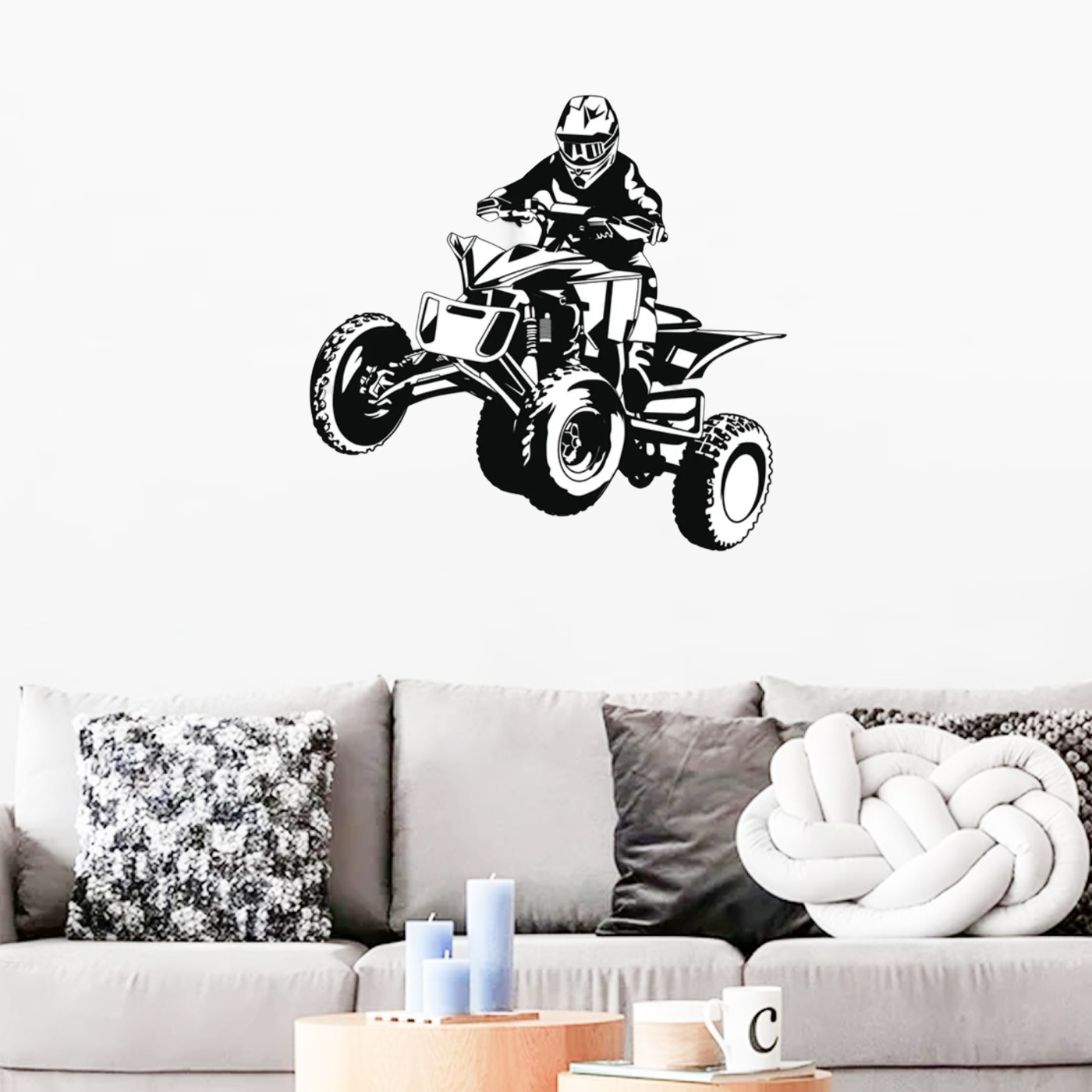 Buy ATV Silhouette Metal Wall Art – Bold Decor | The India Decor