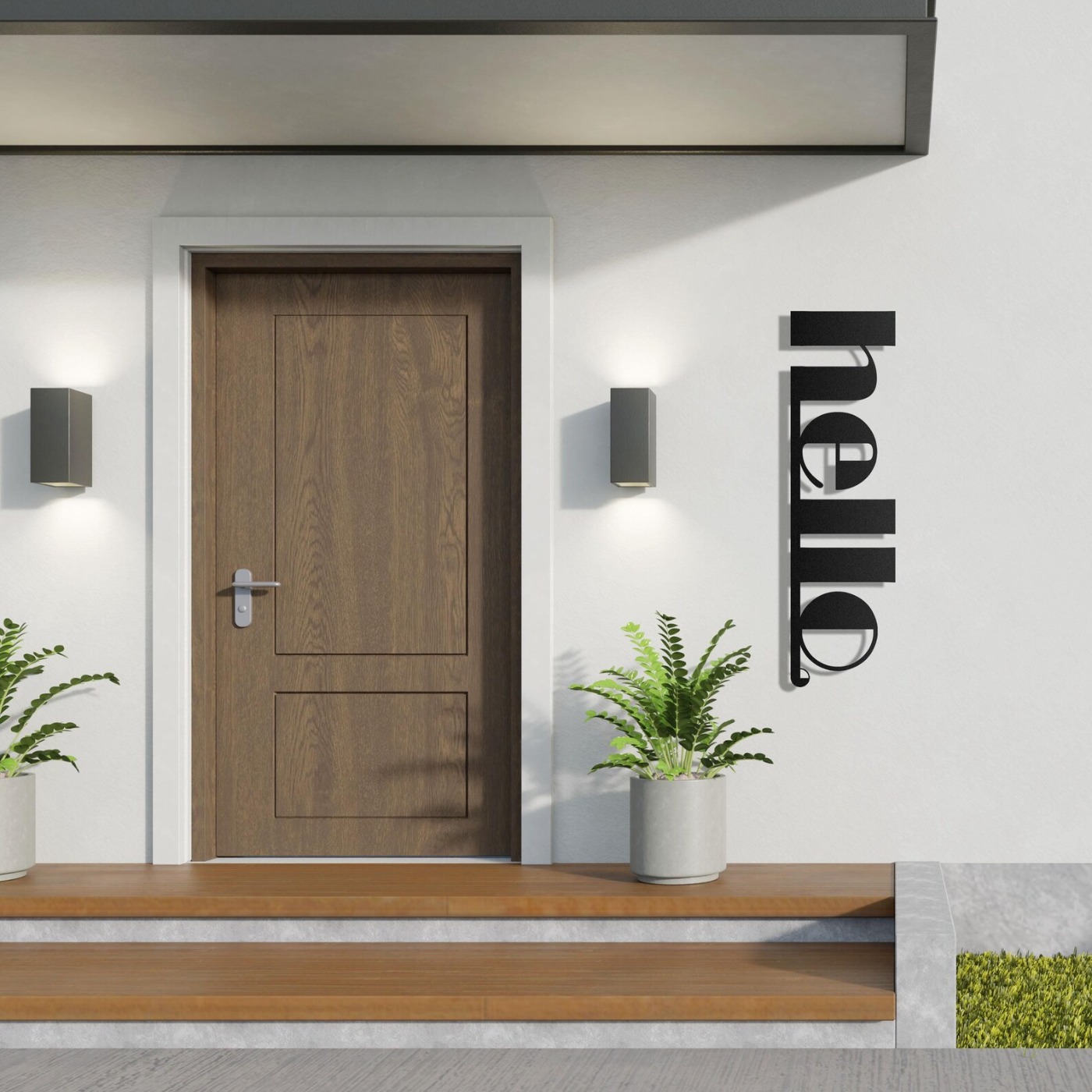 Hello Metal Wall Art Sign – Welcome Decor | The India Decor
