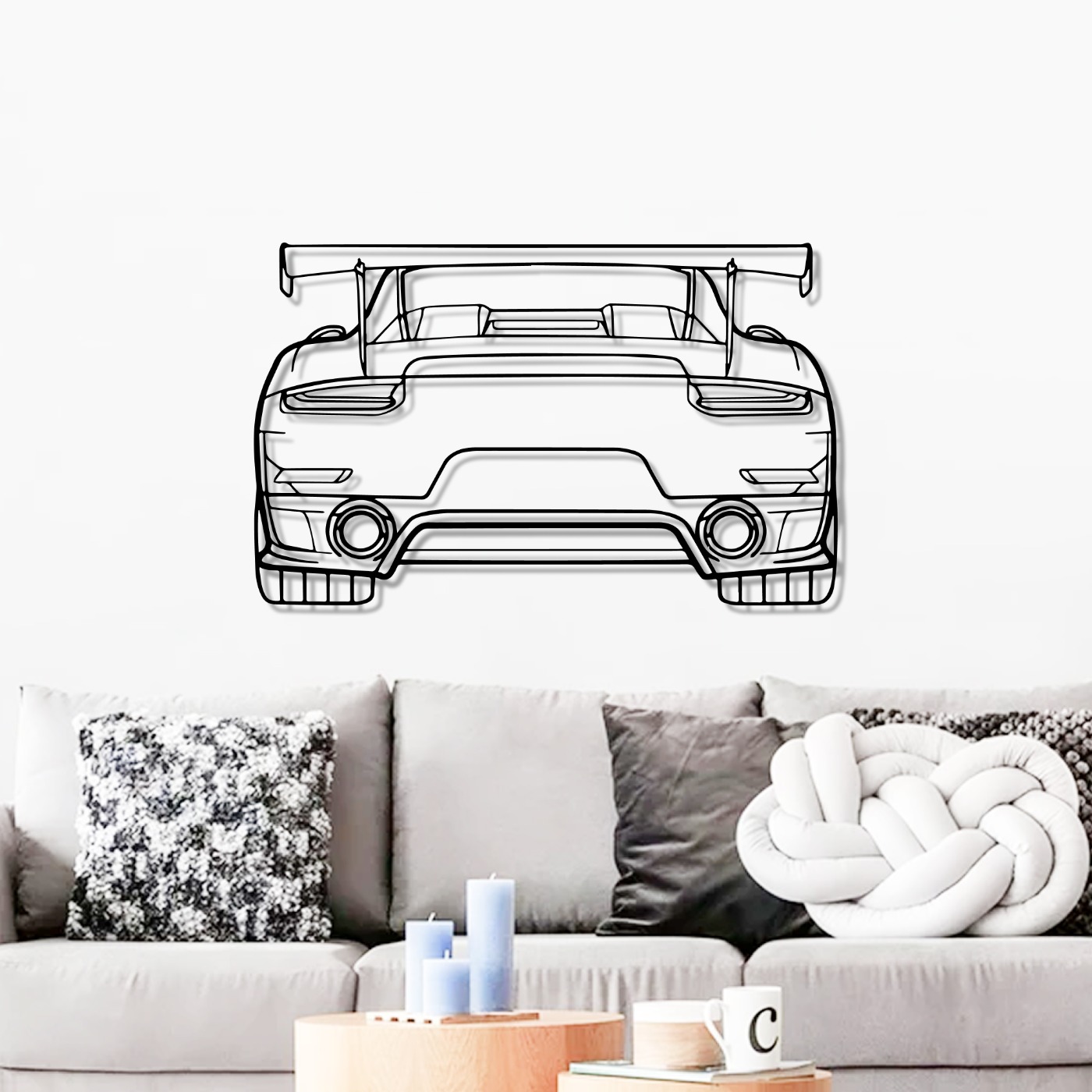 Rear View Metal Car Wall Art - Iconic Design | The India Decor