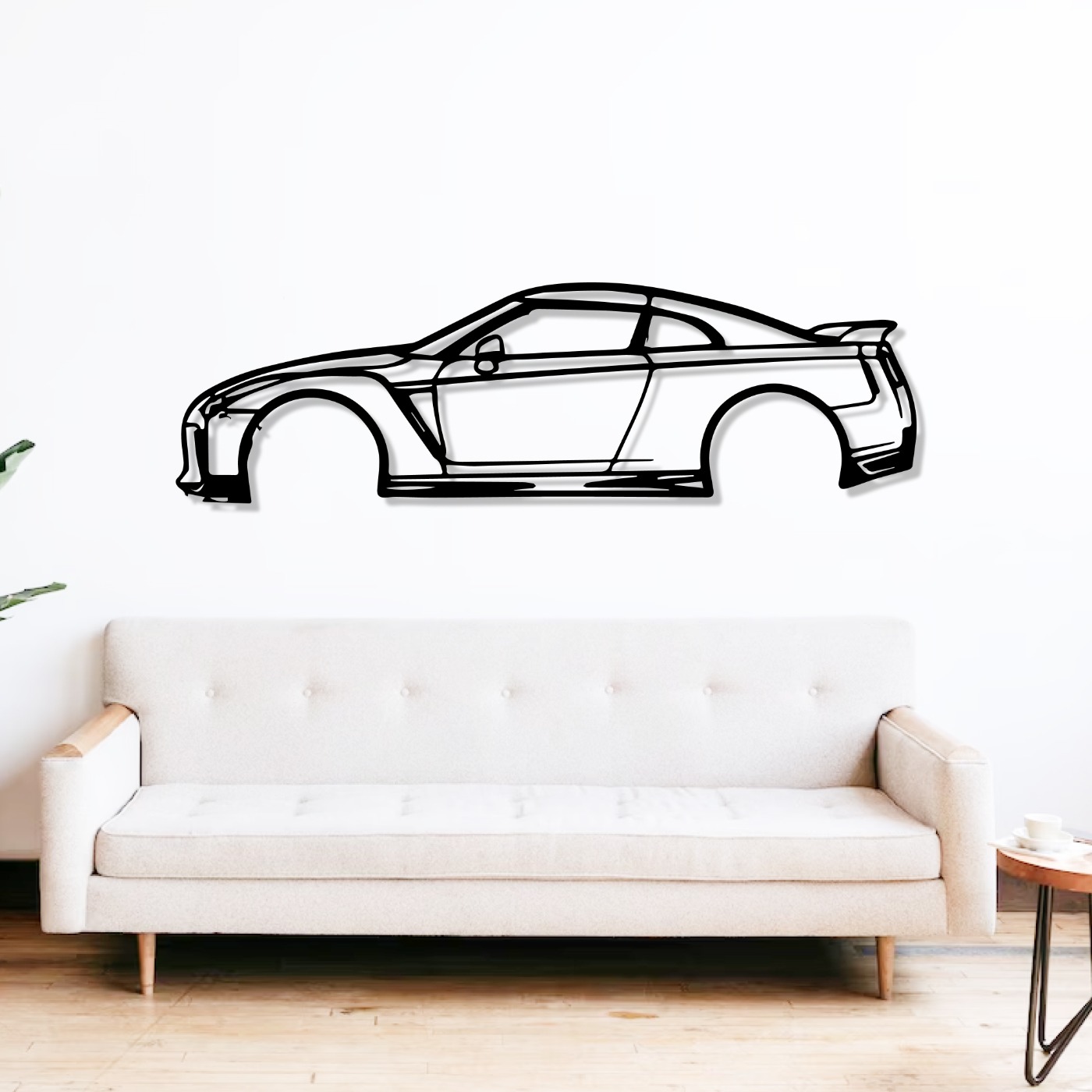 Buy Nissan GTR R35 Metal Car Wall Art | The India Decor