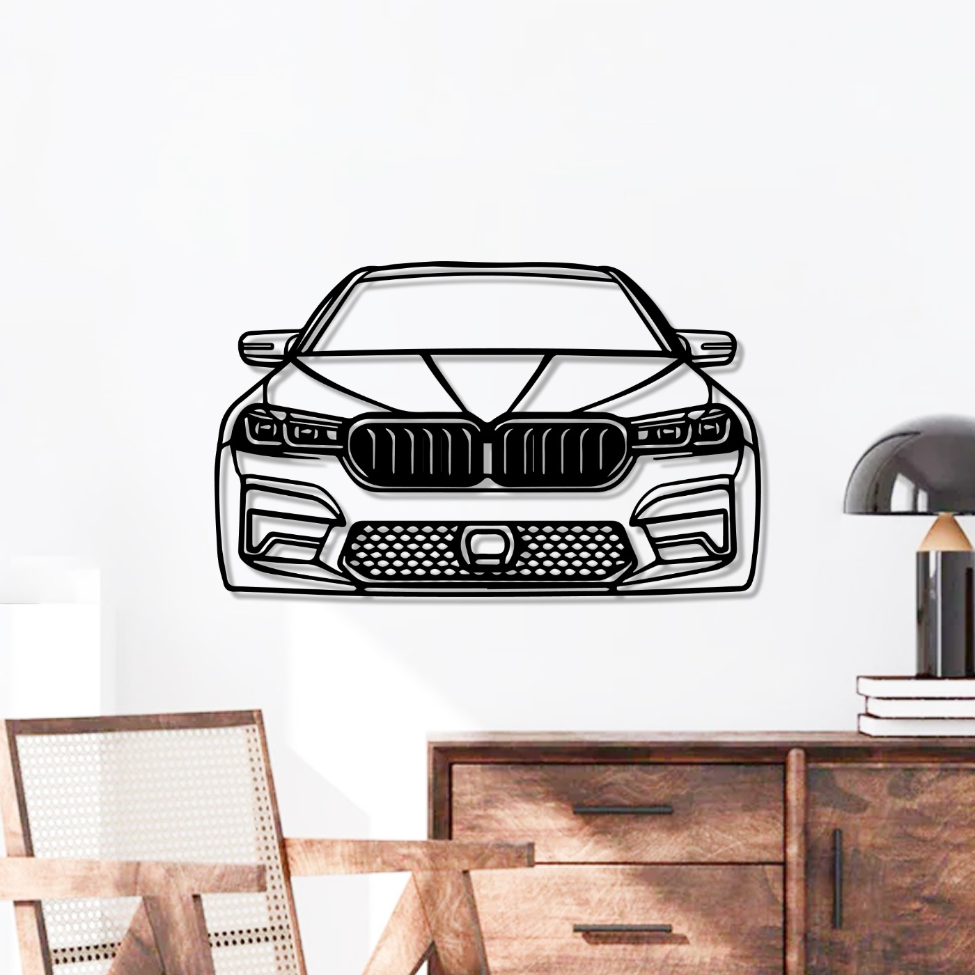 BMW M5 2021 Front View Metal Car Wall Art | The India Decor
