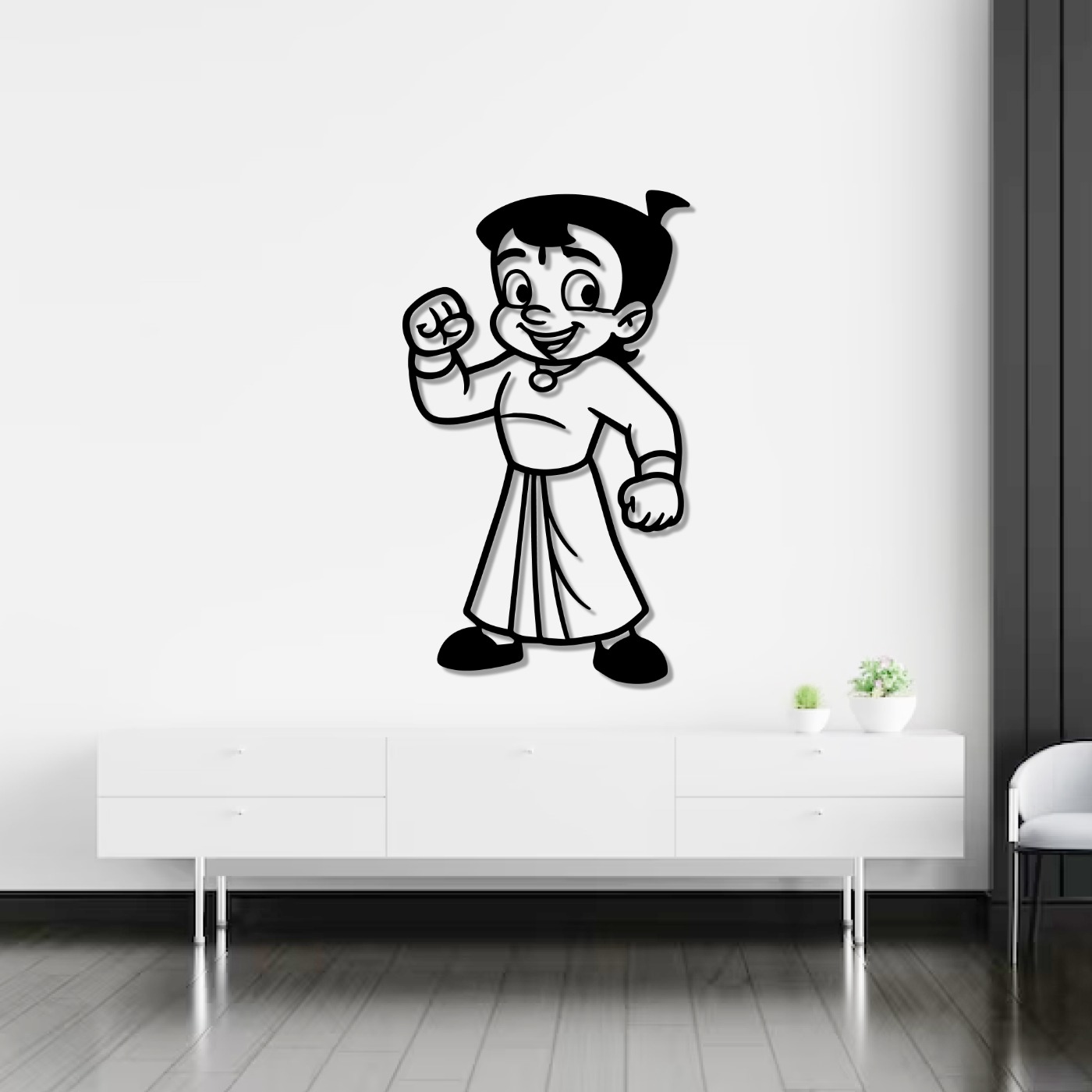 Buy Chota Bheem Metal Wall Art – Kids Decor | The India Decor