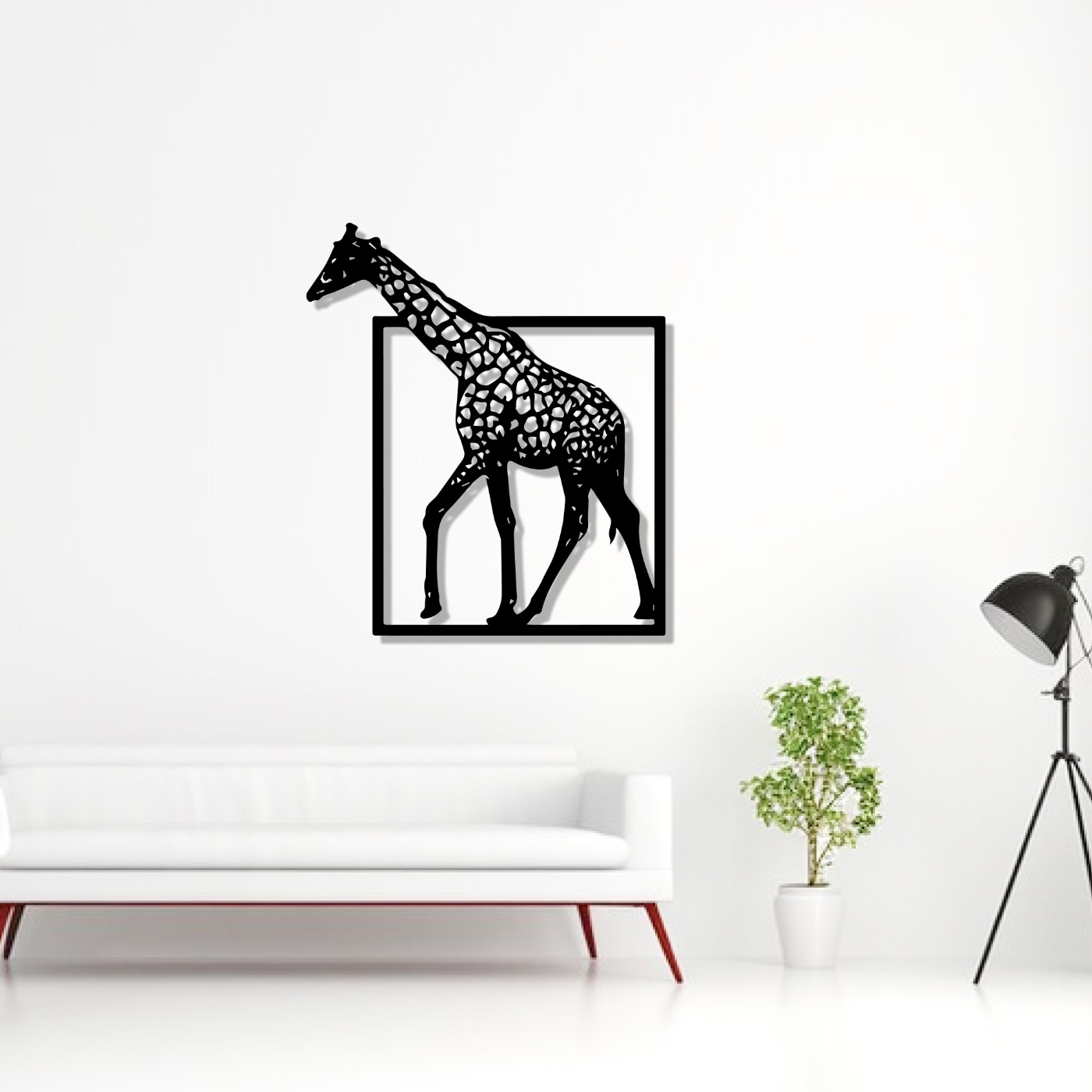 Buy Giraffe Metal Wall Art – Elegant Animal Decor | The India Decor