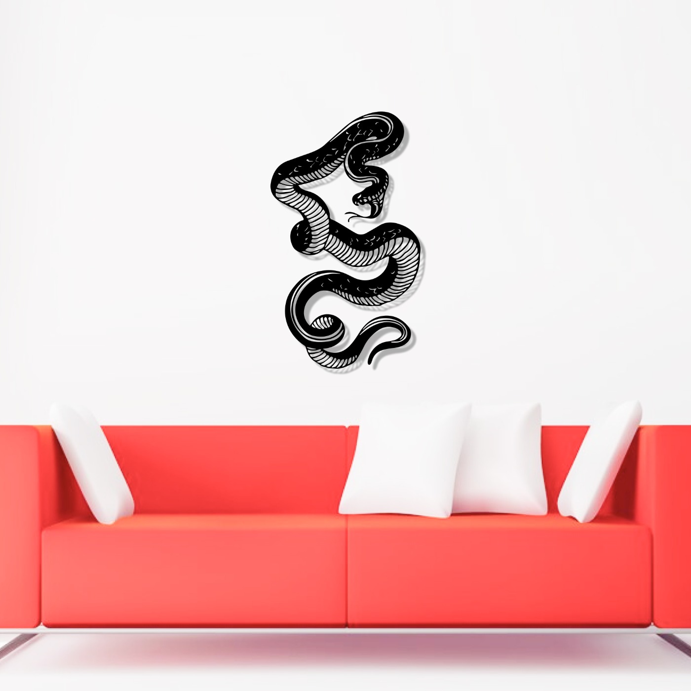 Buy Snake Metal Wall Art – Unique Animal Decor | The India Decor