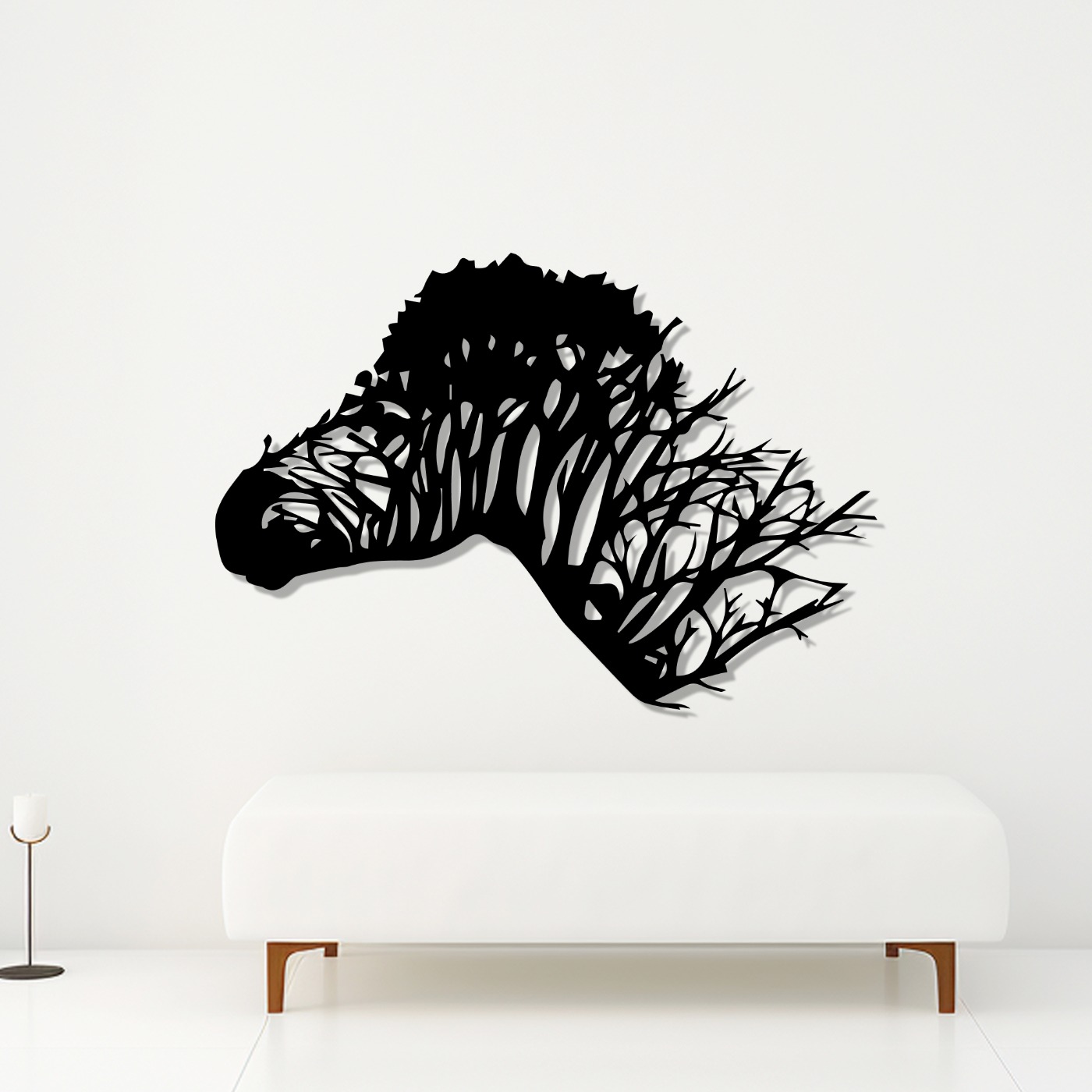 Buy Tree Zebra Metal Wall Art – Animal Decor | The India Decor